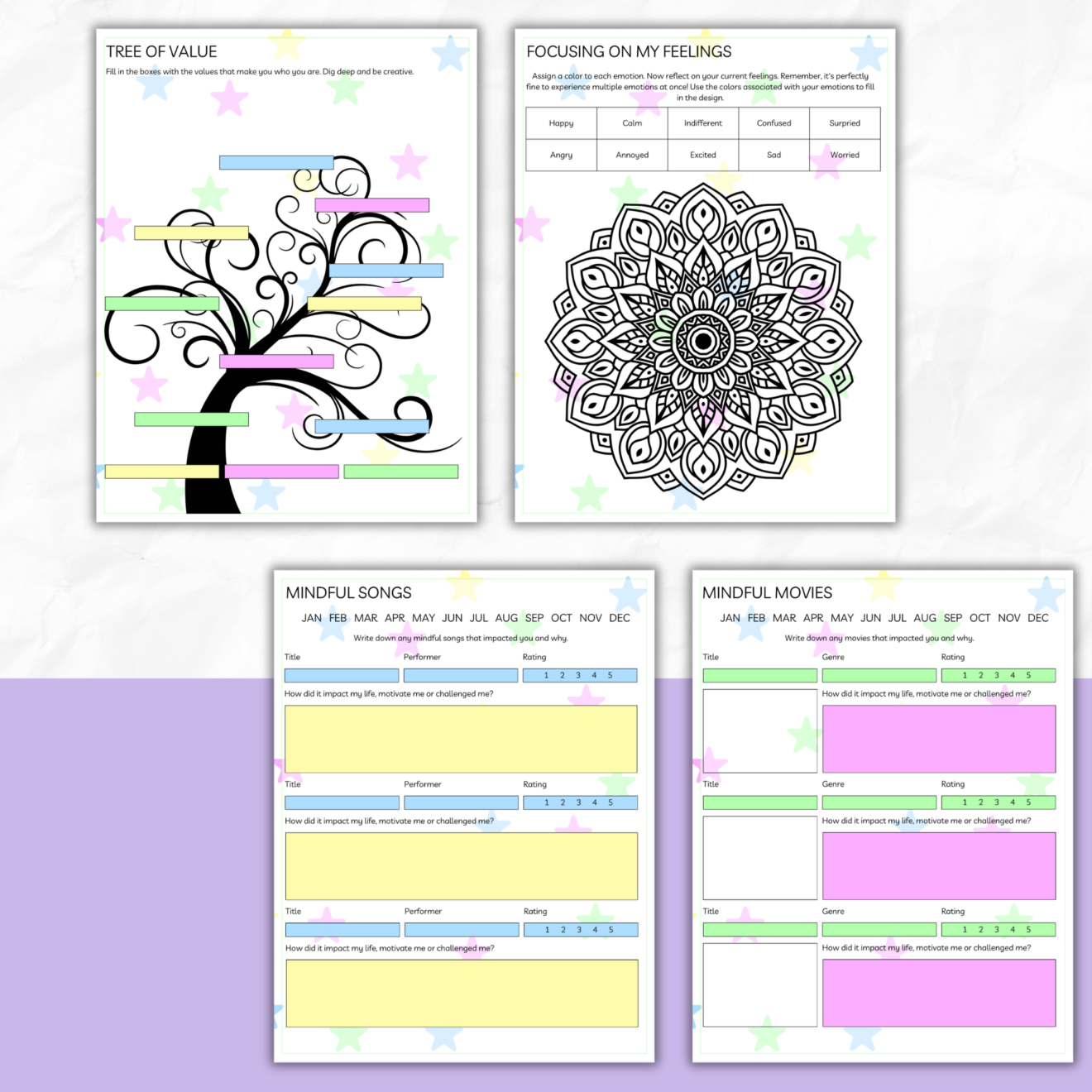 plr 52-Week Mindfulness Journal Template - Her Digital Creative