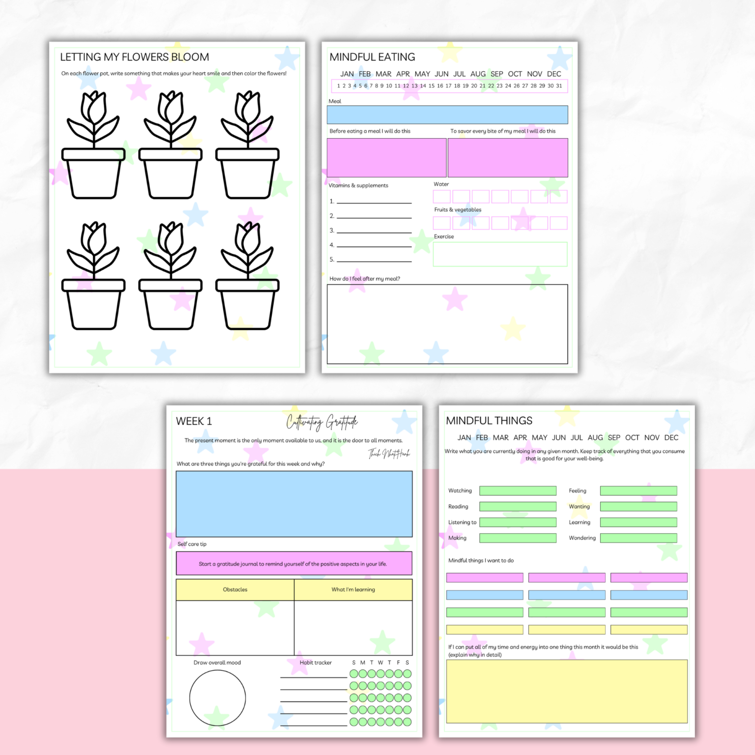 plr 52-Week Mindfulness Journal Template - Her Digital Creative